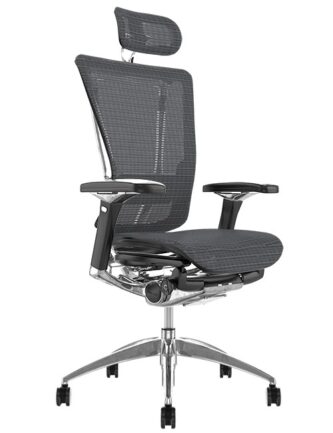 Nefil Blue Mesh Office Chair with Head Rest Simply Ergonomic