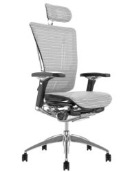 Nefil Blue Mesh Office Chair with Head Rest Simply Ergonomic